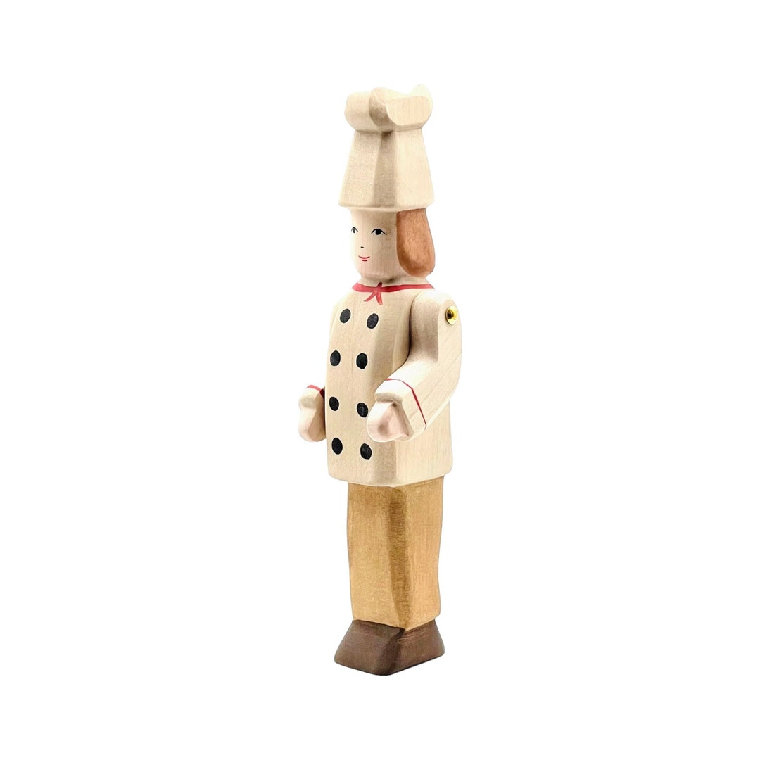 Handcrafted Open Ended Wooden Toy Figure Family - Chef - Etsy
