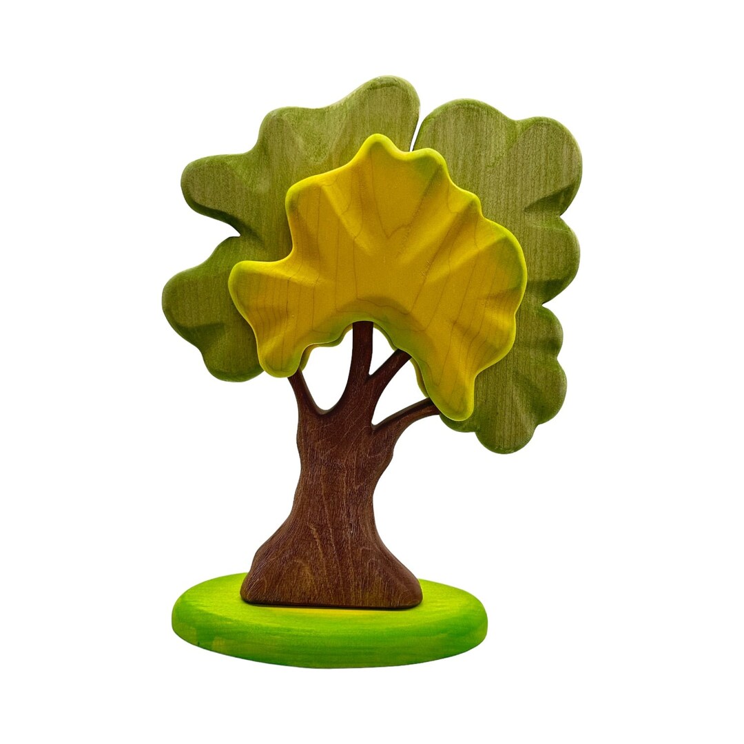 Handcrafted Open Ended Wooden Toy Tree and Landscaping - Oak Green - Etsy
