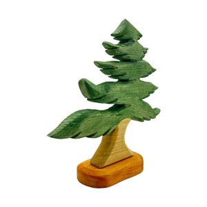 Handcrafted Open Ended Wooden Toy Tree and Landscaping - Pine Tree ...