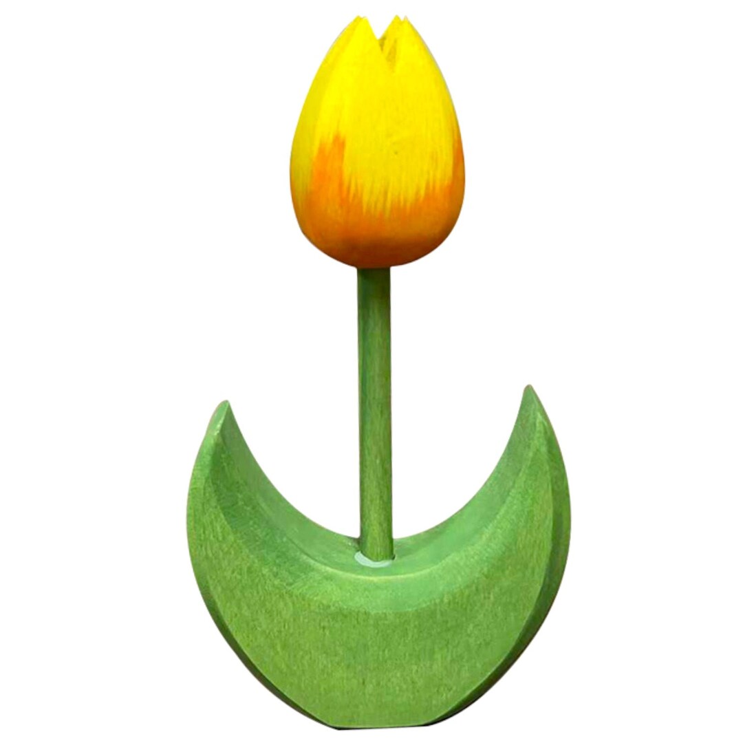 Handcrafted Open Ended Wooden Toy Tree and Landscaping - Tulip Flower ...