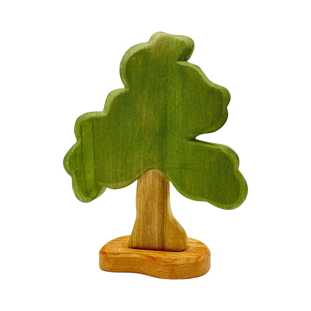 Handcrafted Open Ended Wooden Toy Tree and Landscaping - Oak Tree Large ...