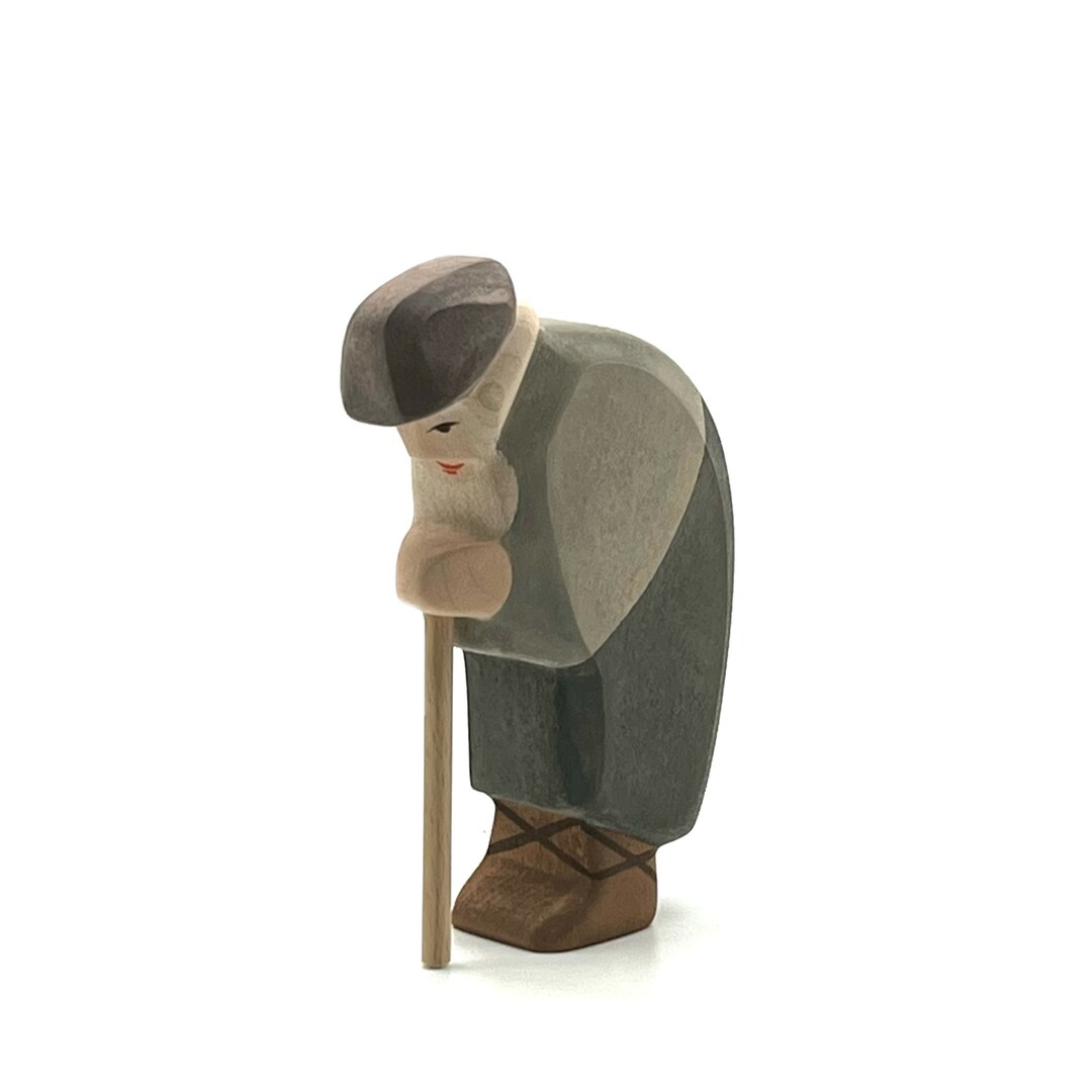 Handcrafted Open Ended Wooden Toy Figure Family - Shepherd Bowing - Etsy