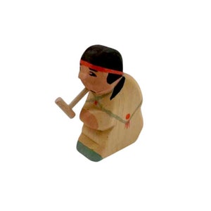 Handcrafted Open Ended Wooden Toy Figure Family - Indigenous American ...