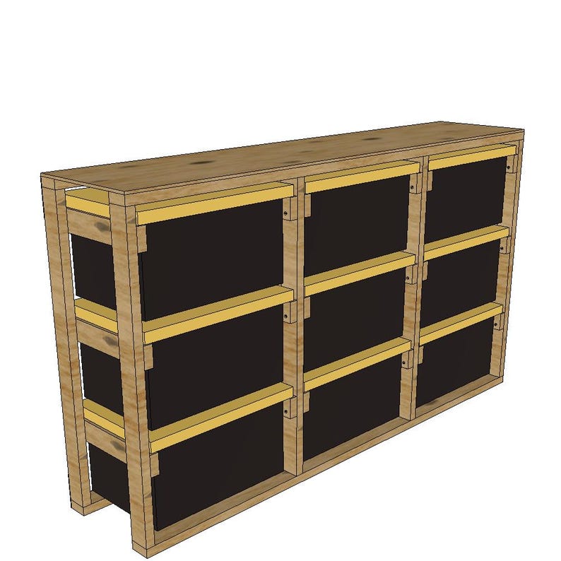 3x3 Tote Rack Plans - HDX - Sideways - Etsy