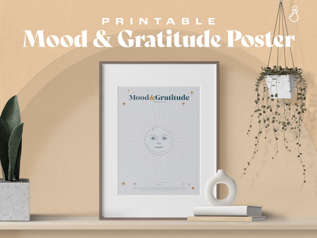 Mood Gratitude Poster Printable, Digital, Manifestation, Mental Health ...