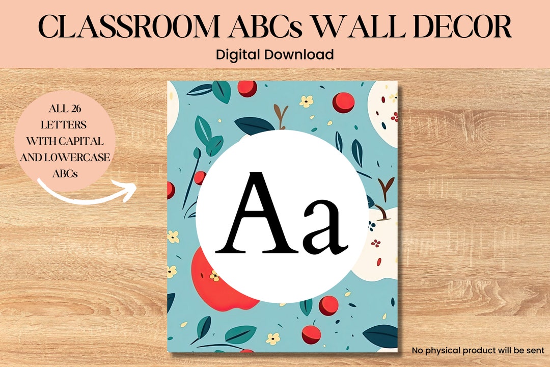 Apple Themed, Classroom ABC Decorations, Wall Decor for Classrooms ...