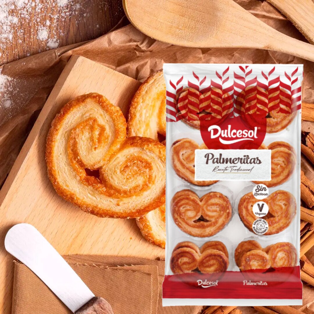 PALMERITAS Spanish Puff Pastry Palmiers Sweets Packs Vegan ...