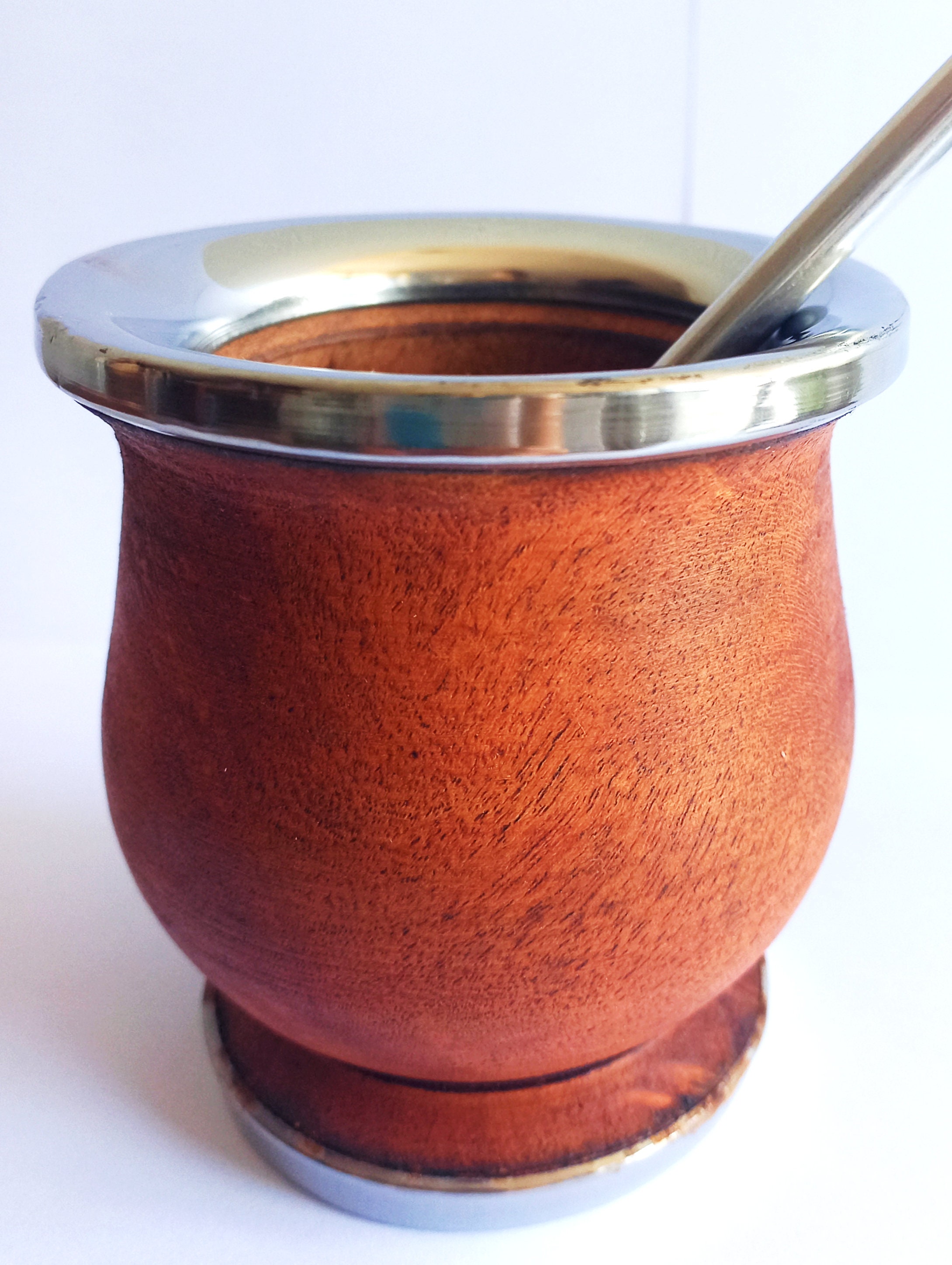 Wooden Mate Cup Yerba Mate Straw, Kit Mate and Bombilla for Drink ...