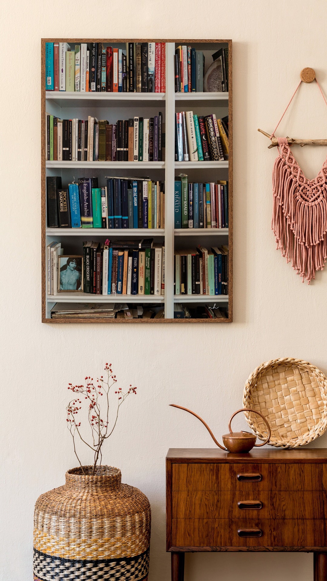 Photograph of Books in a Shelf, Library Wall Art, Office Wall Art - Etsy