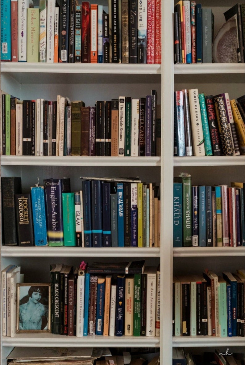 Photograph of Books in a Shelf, Library Wall Art, Office Wall Art - Etsy