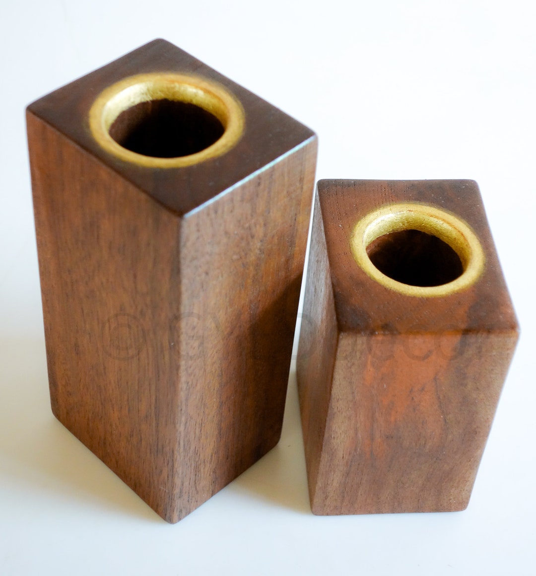 Handmade Walnut With 22K Gold Pencil Holders (set of 2) - Etsy