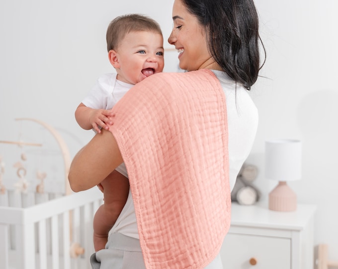 Floral Gauze Burp Cloth, 6 Layer Gauze Burp Cloth, Spit up Rag, Burp ...