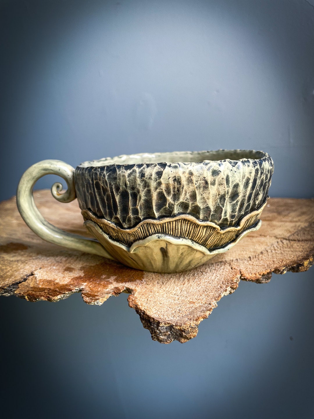 Ceramic Shadow Work Mushroom Mug - Etsy
