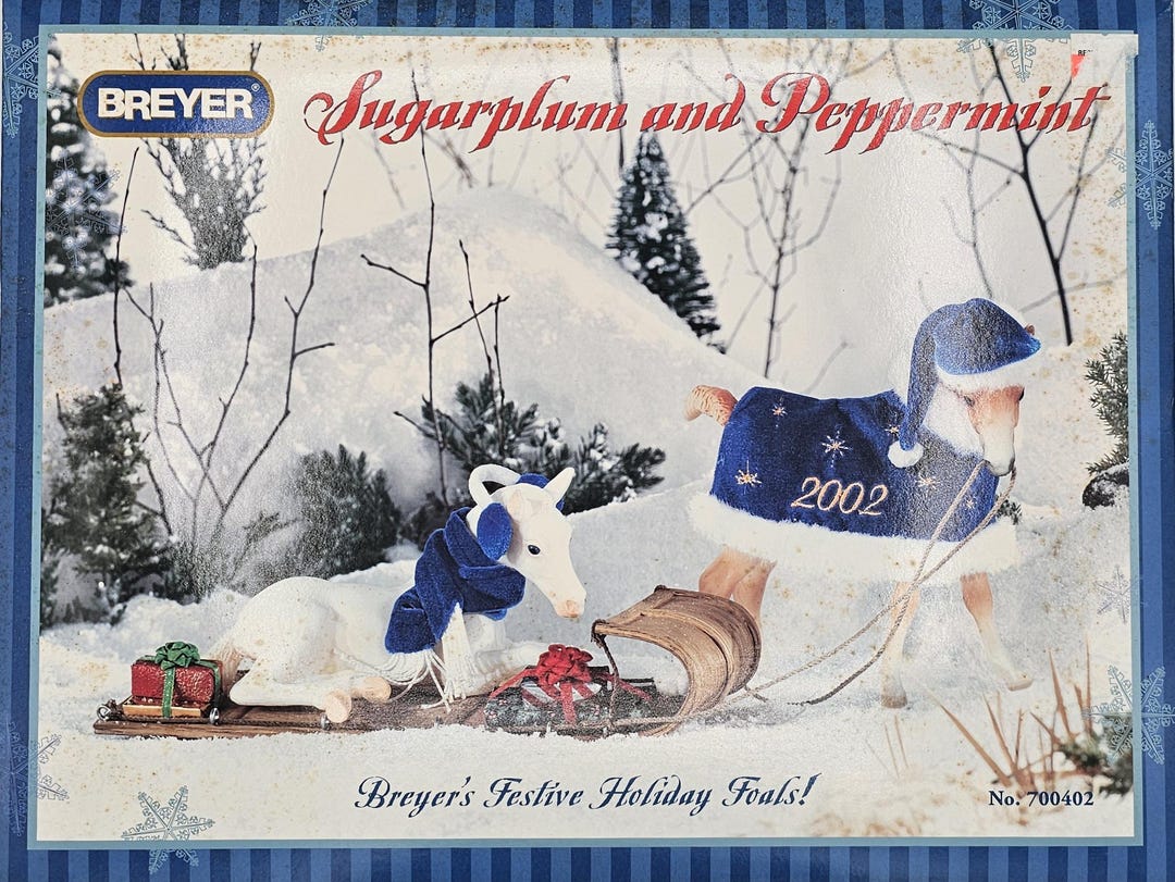 Breyer Sugarplum & Peppermint Model Horse Holiday Set ~ 2002 ~ NO BOX ...