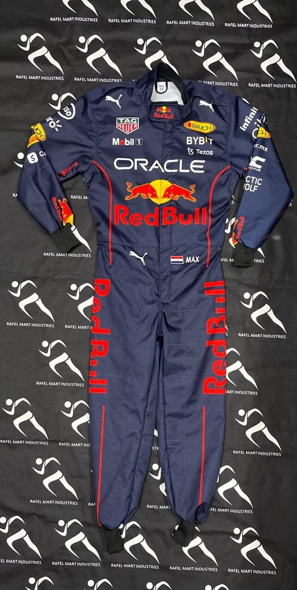 F1 Max Verstappen Red Bull ORACLE 2022 Gedruckter Rennanzug Go Kart ...