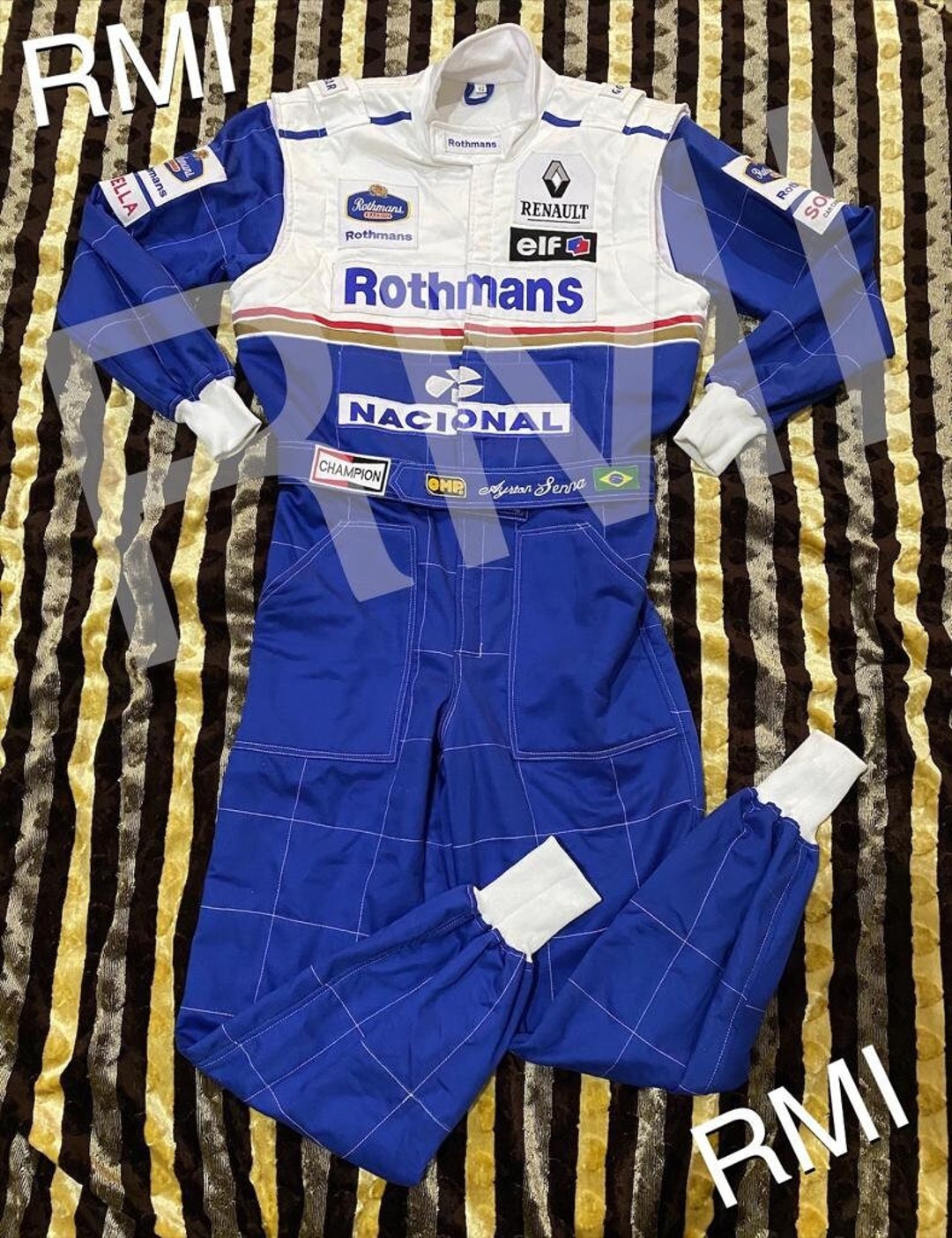 F1 Ayrton Senna 1994 Rothman Stickerei Patches Anzug Go Kart / Kart ...