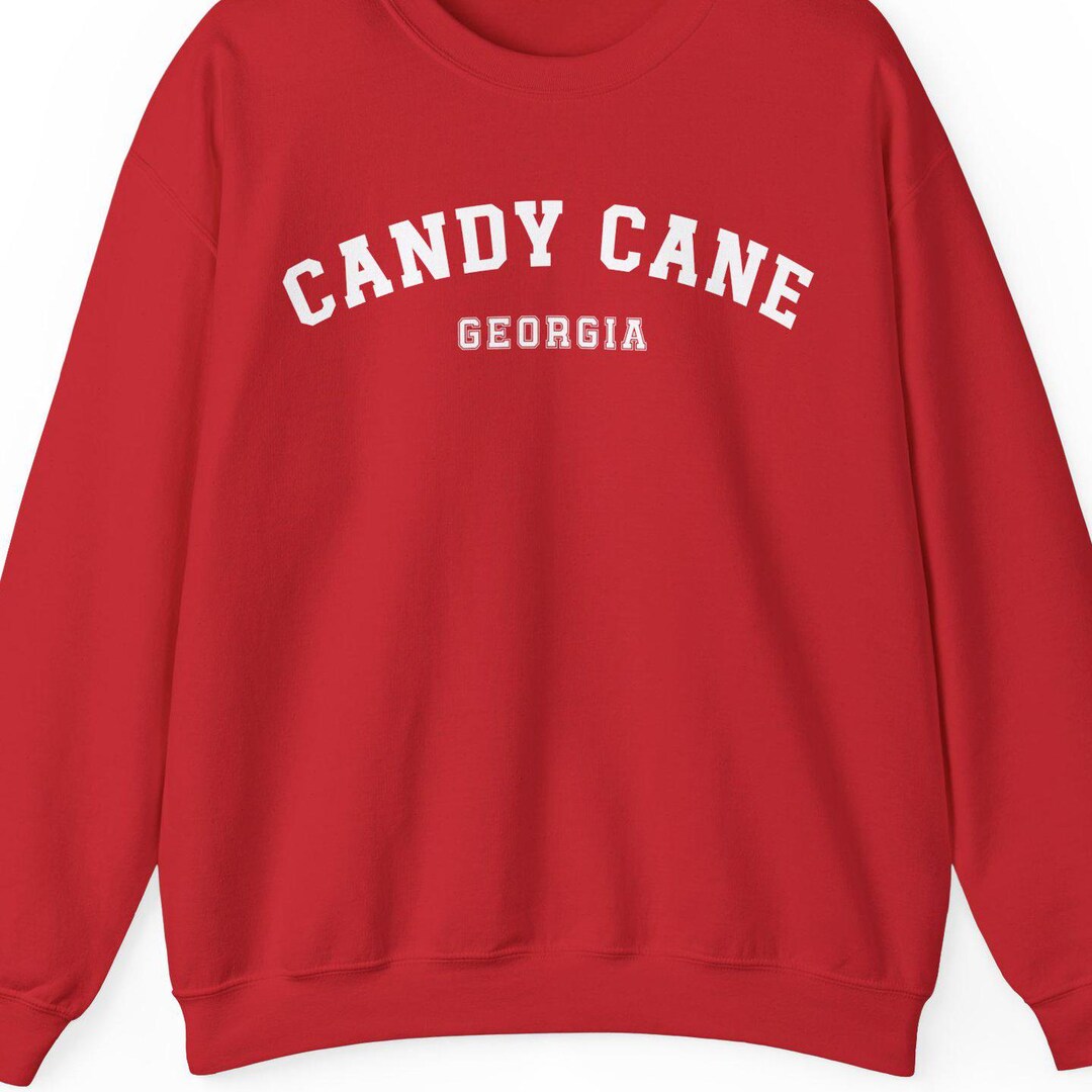 Candy Cane Georgia Christmas Varsity Sweatshirt - Christmas Movie ...