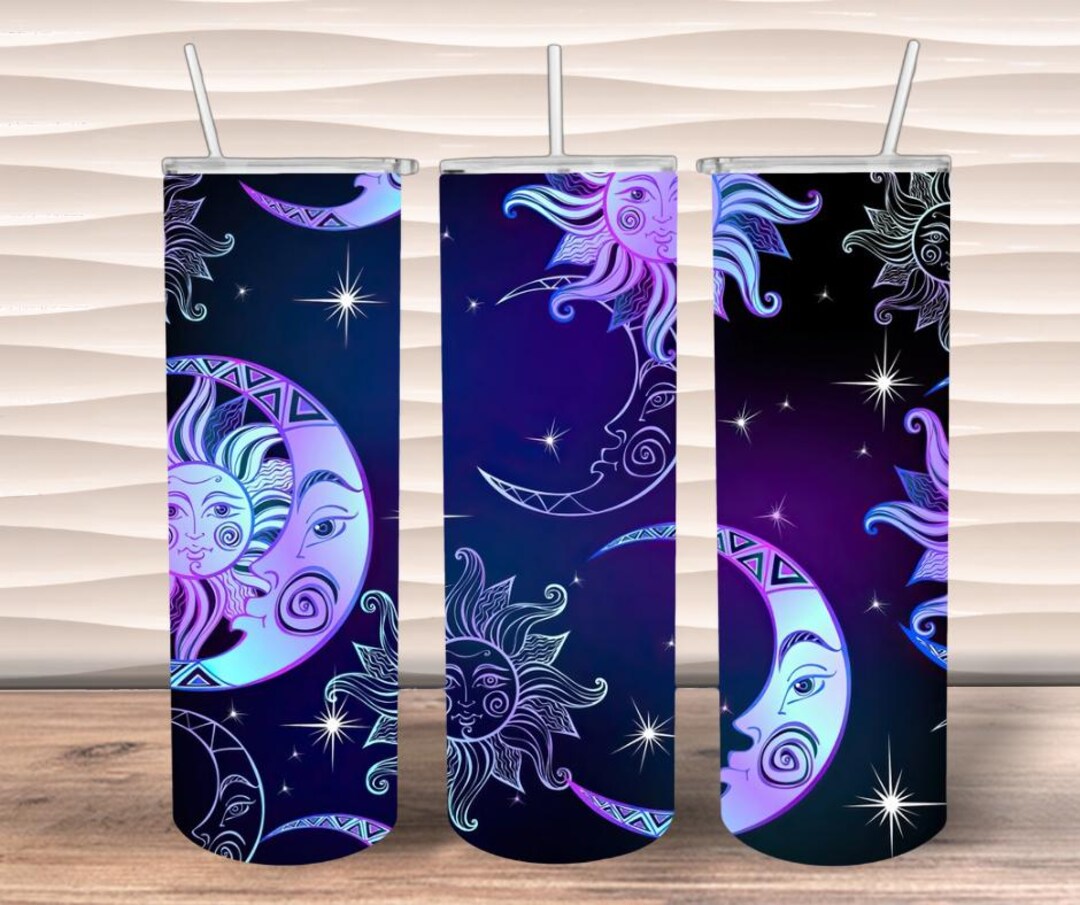 Celestial Purple Sun and Moon 20oz Tumbler - Etsy