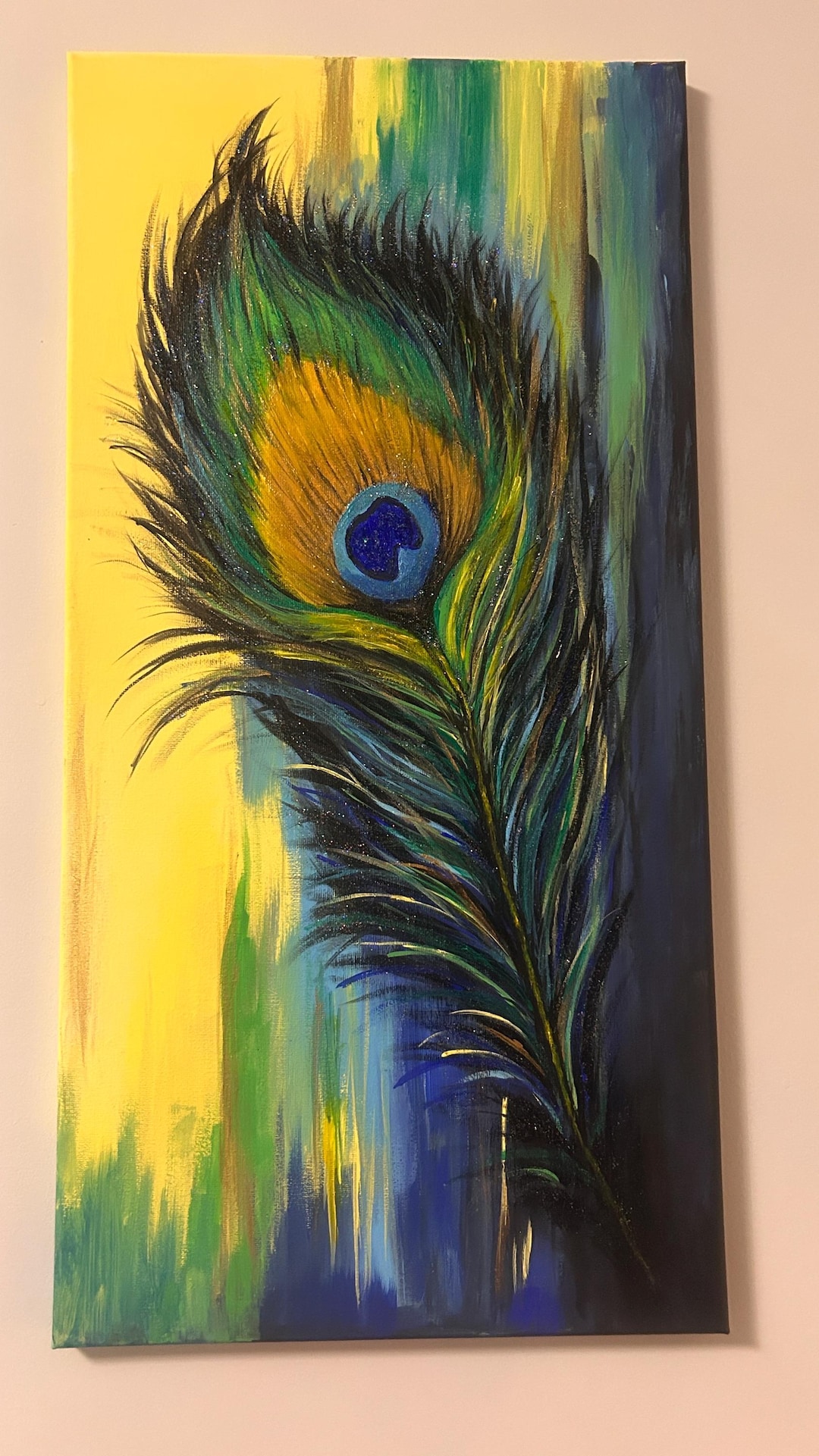 Peacock Feather Painting - Etsy