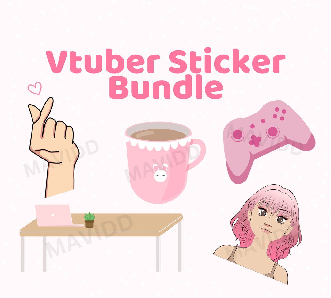 Vtuber sticker vtuber assets vtuber sticker bundle Digital download ...