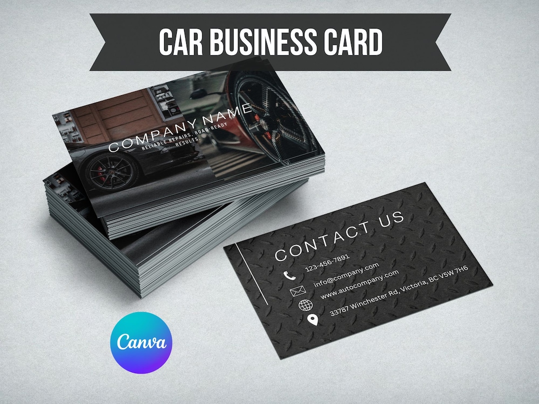 Business Cards Template Cars Business Card Bundle Customizable Business ...