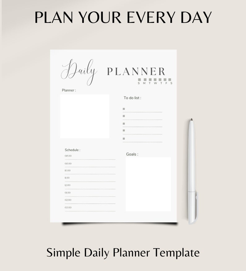 Simple Planner Bundle, Daily Planner, Weekly Planner, Monthly Planner ...