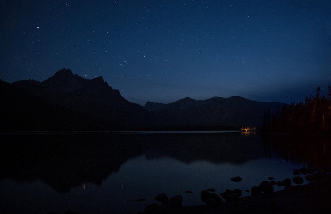 Campfire by Stanley Lake Beautiful Oversized Photographic Print - Etsy