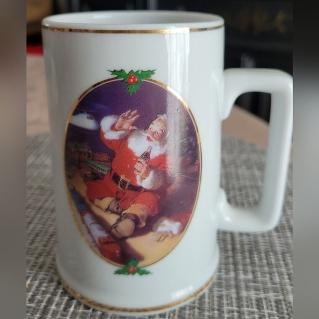 Vintage Coca-cola Santa Claus Mug season's Greetings 1996 - Etsy