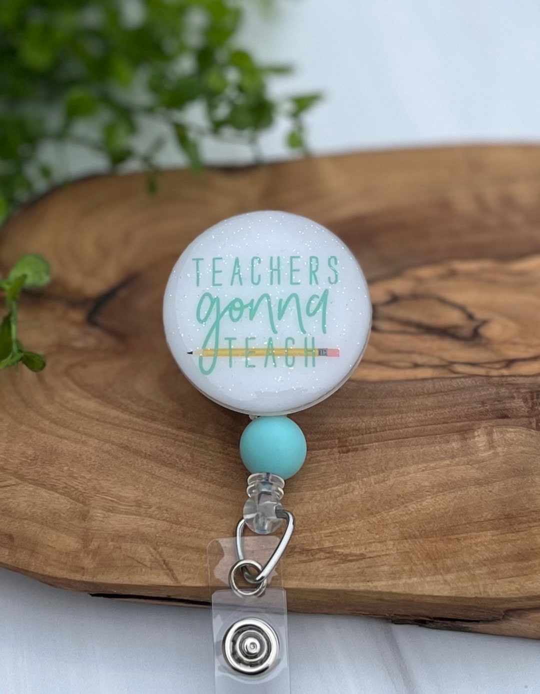 Teacher Badge Reel, Teach, Read, Reading, Badge Reel, ID Holder, Pencil ...