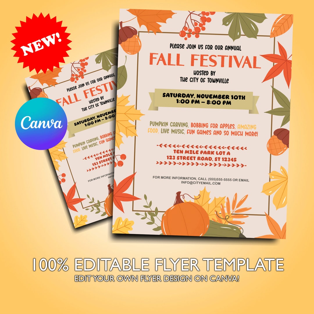 Event Flyer, Editable School Event Flyer, Flyer Template, Canva ...