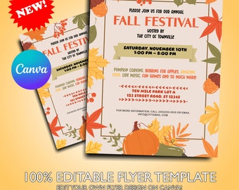 School Event Flyer Canva Template - Etsy
