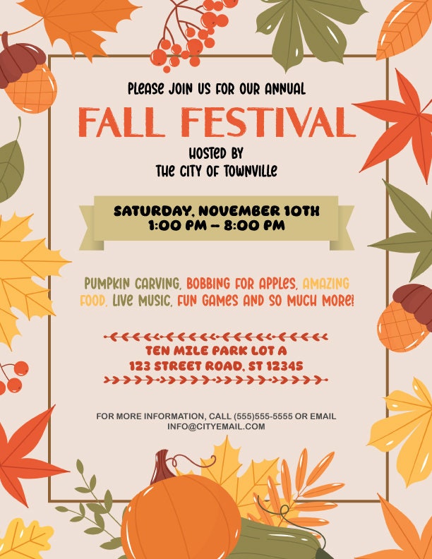 Event Flyer, Editable School Event Flyer, Flyer Template, Canva ...