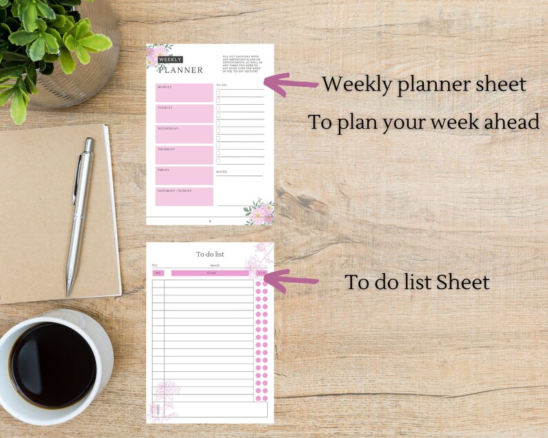 2023 Digital Planner, 2023 Printable Planner, Cute Pink Printable ...