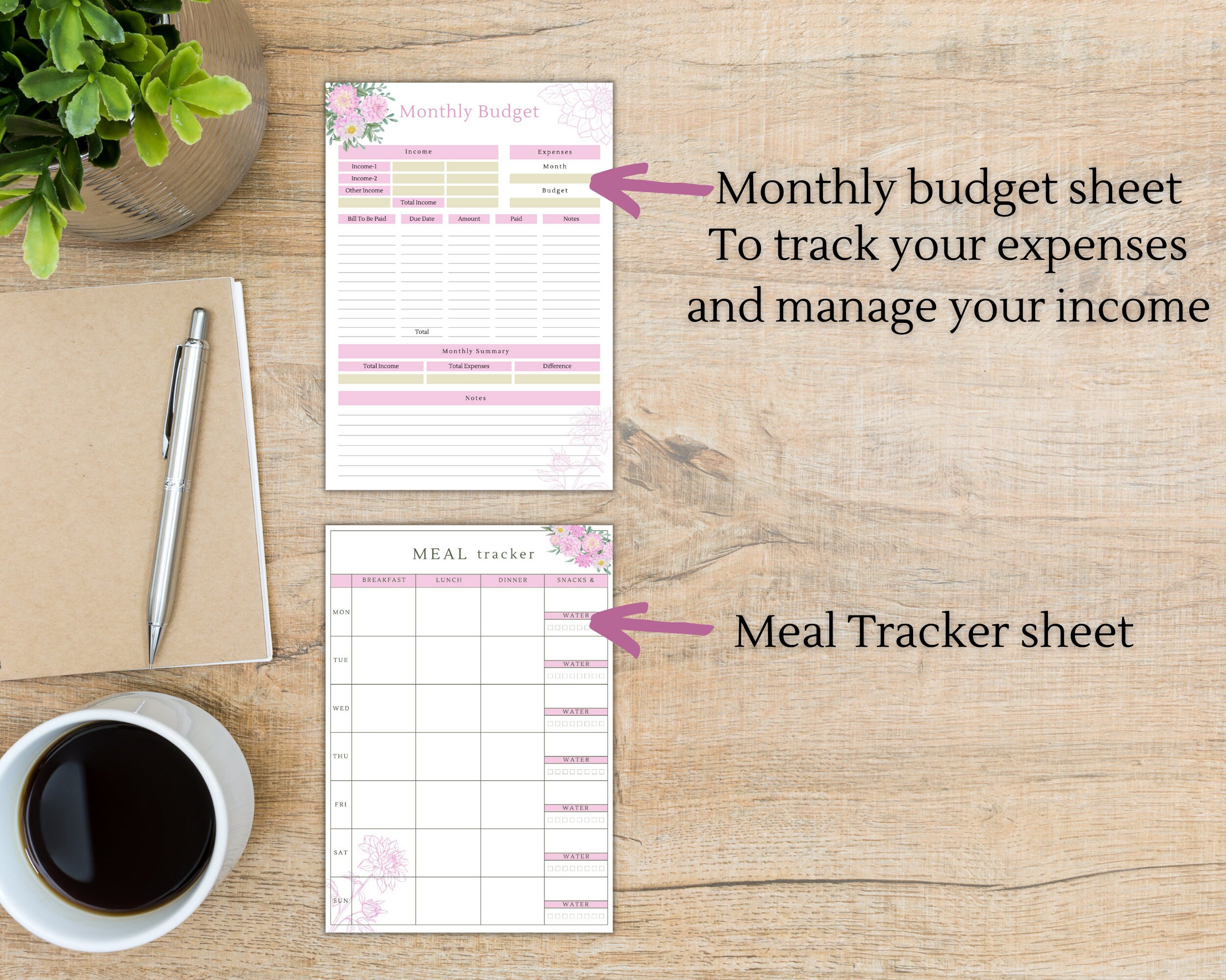2023 Digital Planner, 2023 Printable Planner, Cute Pink Printable ...