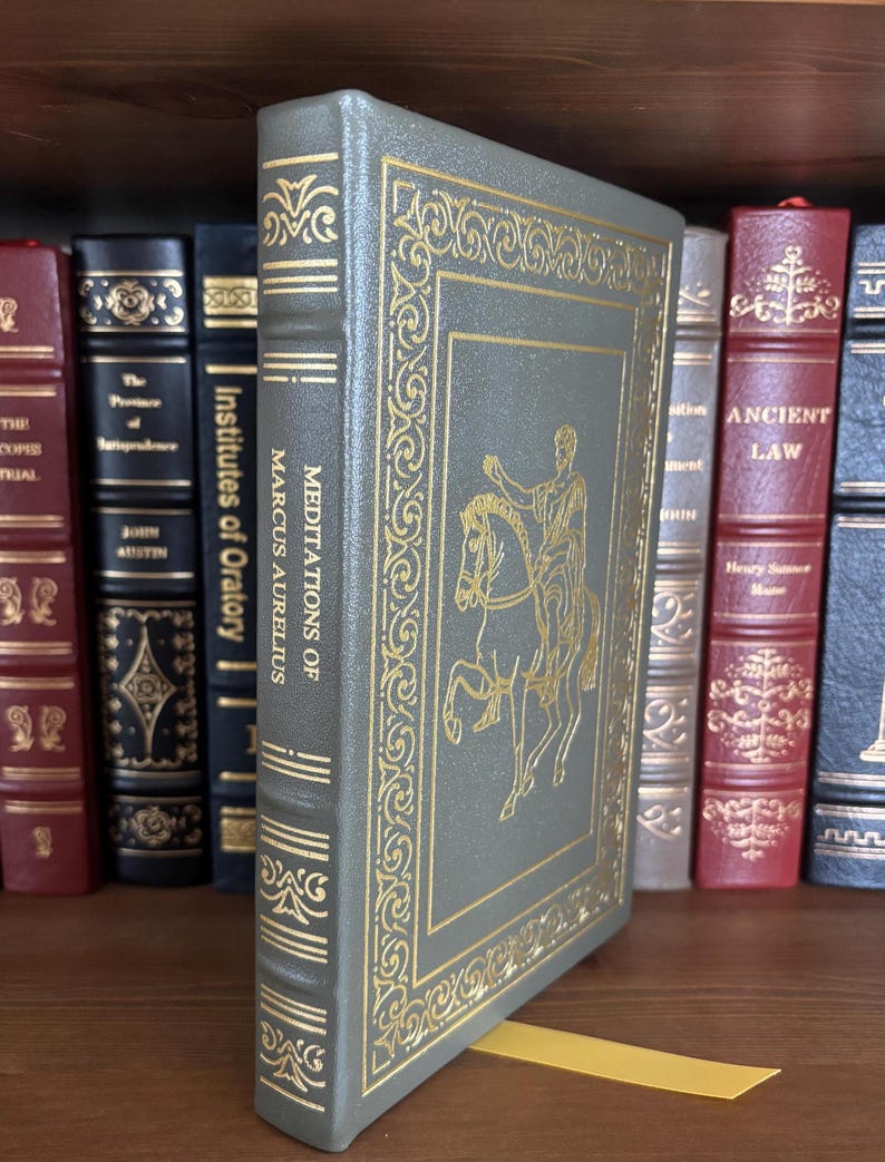 Meditations of Marcus Aurelius - Leather-bound Gilded Edition EXCELLENT ...