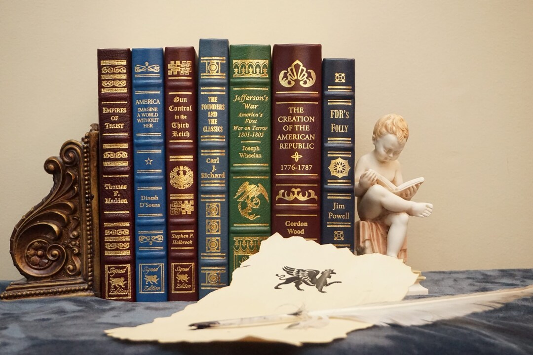 SIGNED Leather Bound Books Collection - Etsy