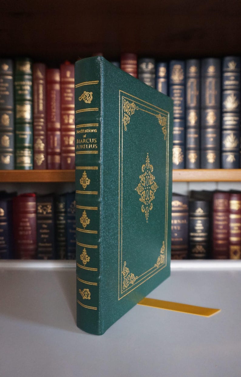 Meditations of Marcus Aurelius - Leather-bound Gilded Edition EXCELLENT ...