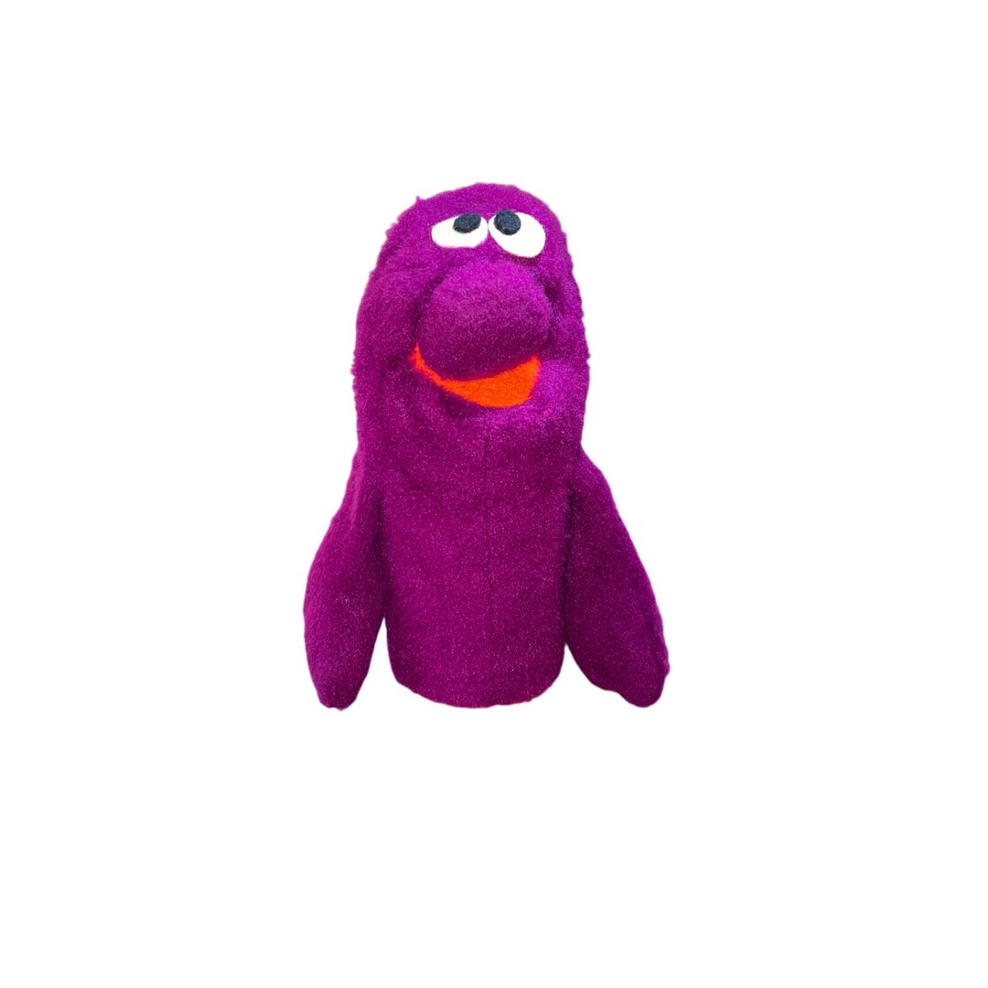 1972 Puppet Factory Purple Muppet Telly Monster Hand Plush Toy Sesame ...
