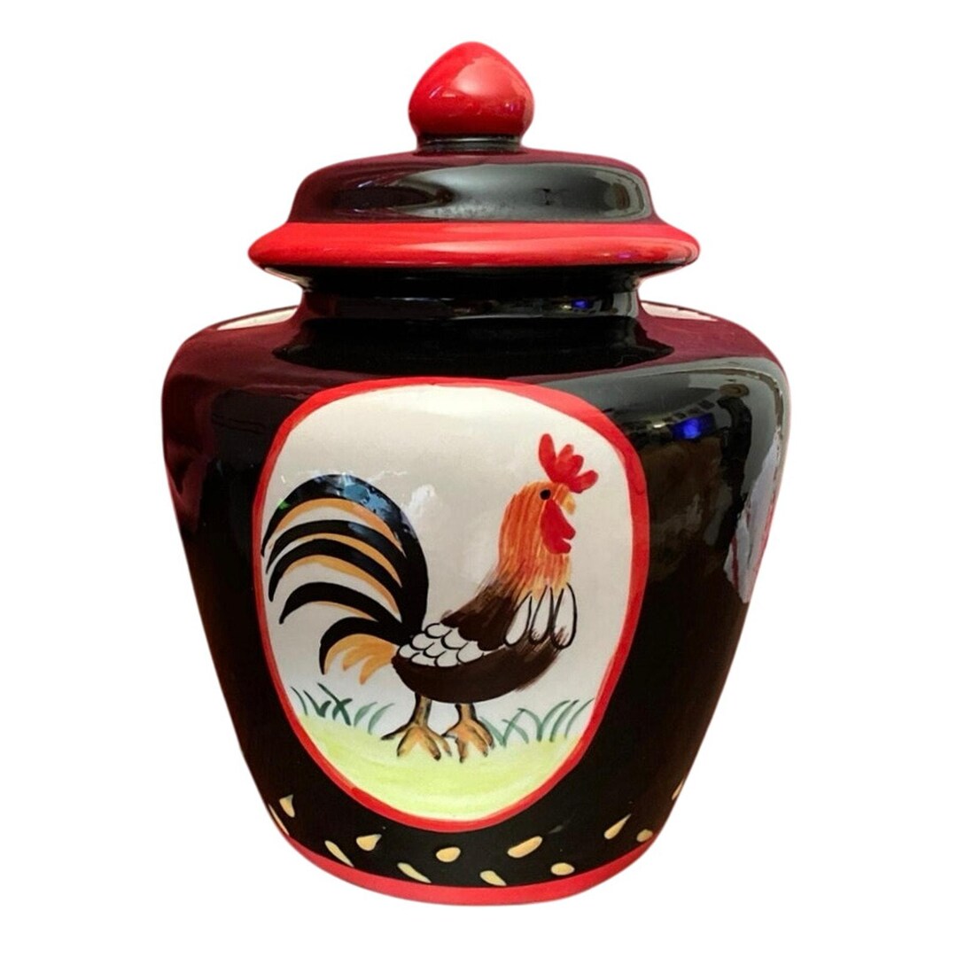 Boston Warehouse Rooster Kitchen Farmhouse Decor Utensil Holder Jar ...