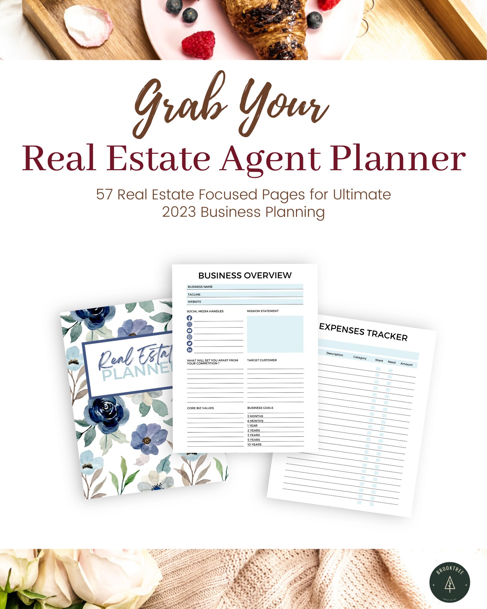 Real Estate Agent Planner Printable, Modern Realtor Planner, Planner ...