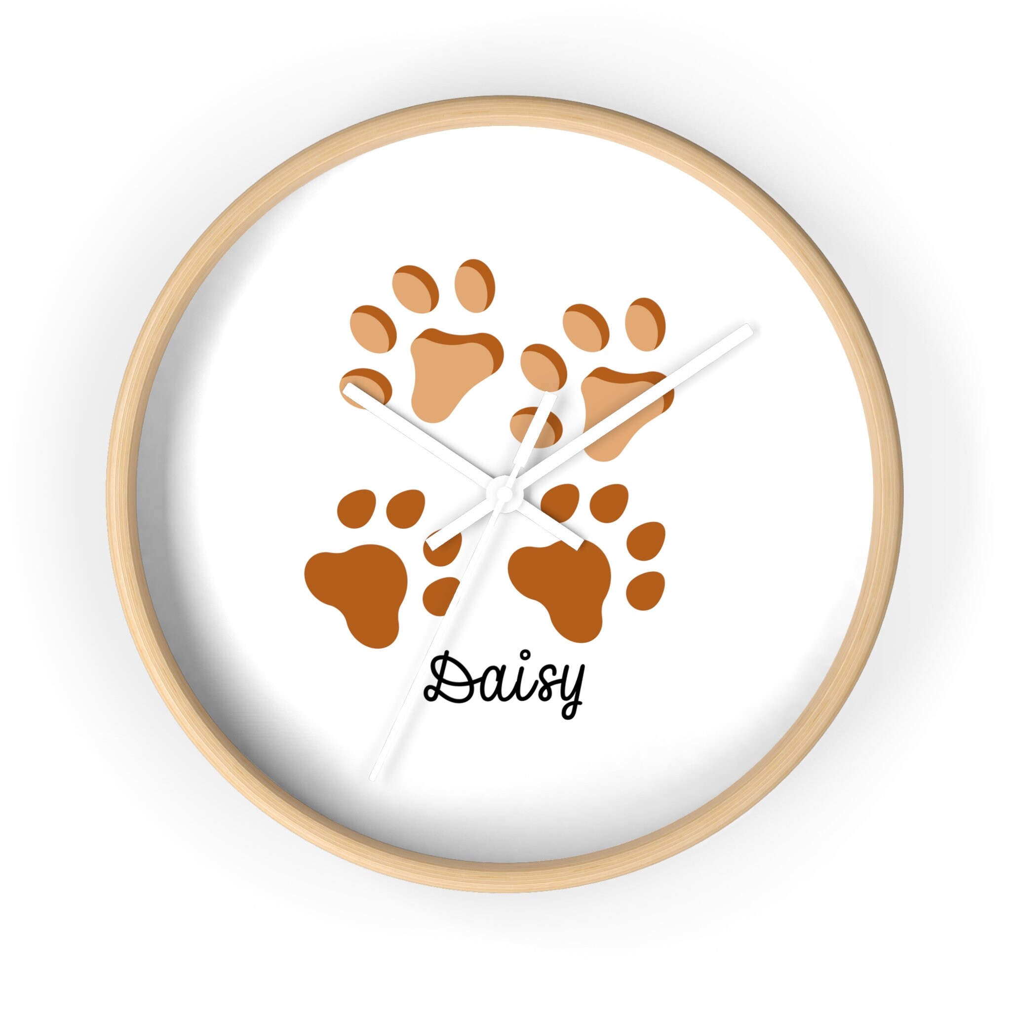Custom Wall Clock, Dog Paw Clock, Pet Gifts, Christmas Gift for Pet ...