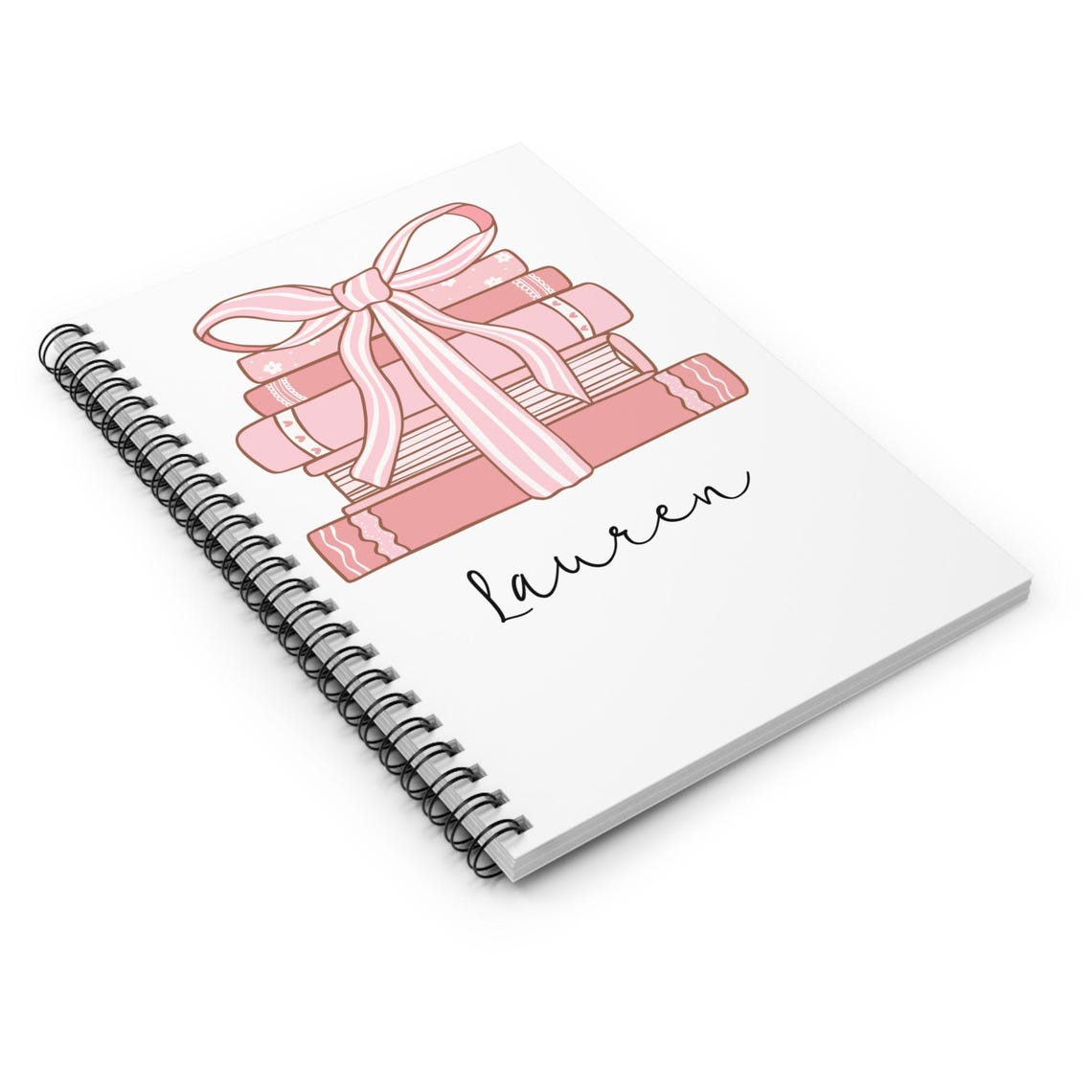 Custom Coquette Notebook, Coquette Bow Notebook Gift, Personalized ...