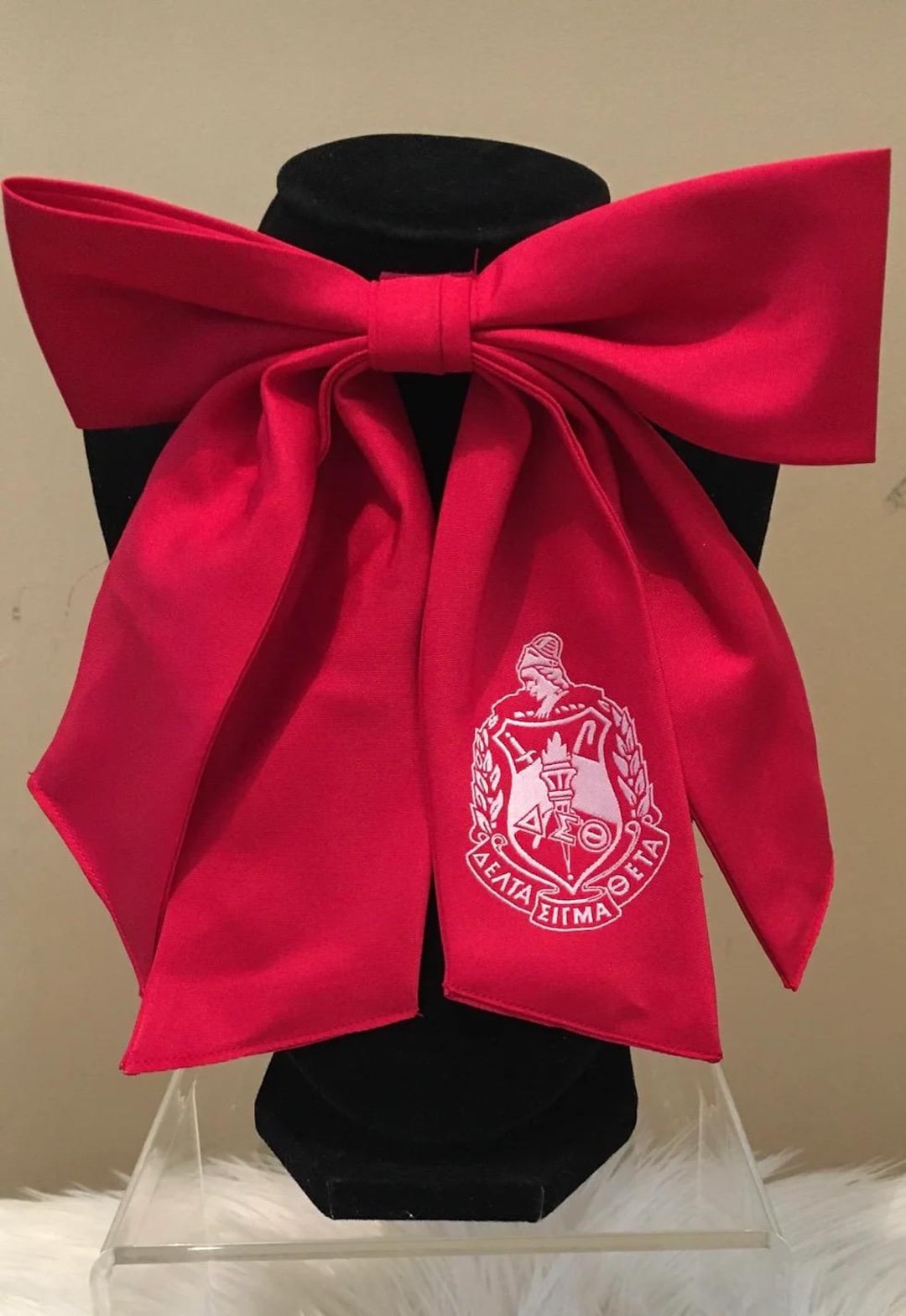 Delta Sigma Theta Crest Bow Tie - Crimson - Etsy