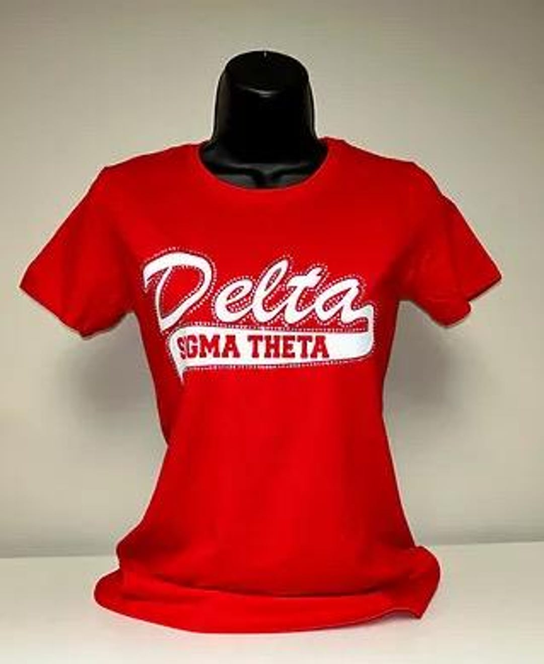 Delta Sigma Theta Rhinestone Outline - Red - Etsy