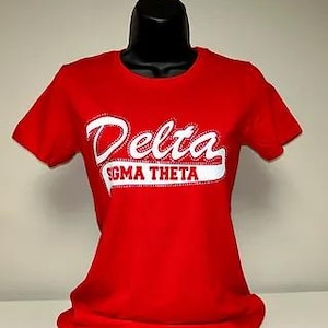Delta Sigma Theta Rhinestone Outline - Red - Etsy