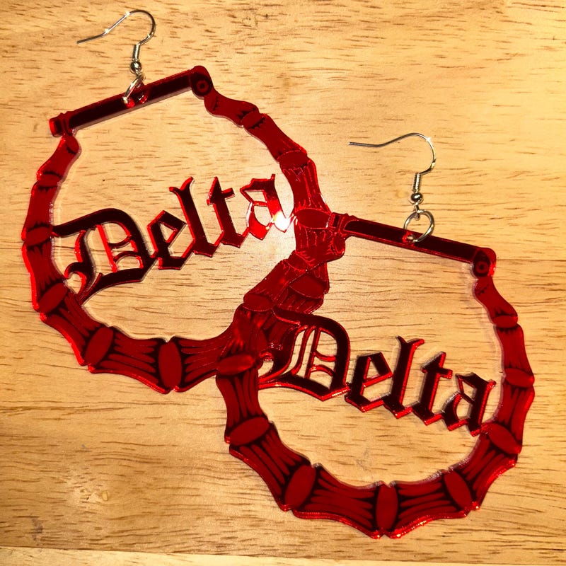 Delta Sigma Theta Drop Earrings - Etsy UK