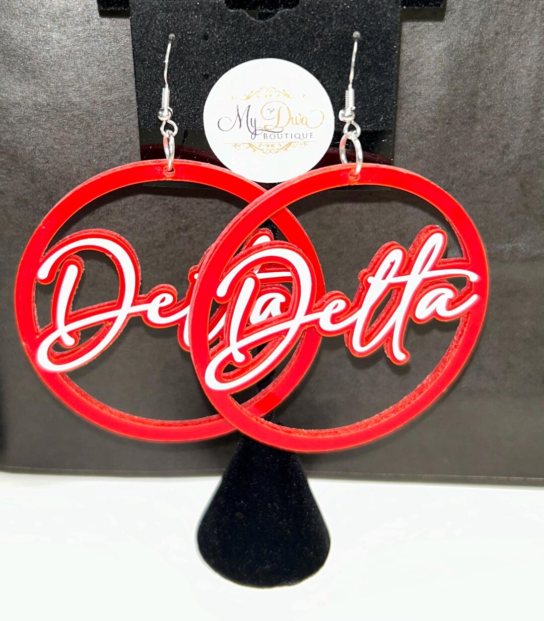 Delta Sigma Theta Circle Earrings - Etsy