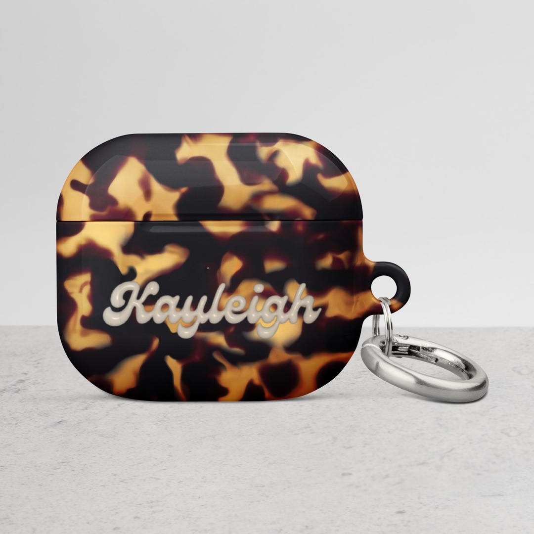 Custom Tortoise Shell Name AirPod Case—pattern Custom Bubble AirPod ...
