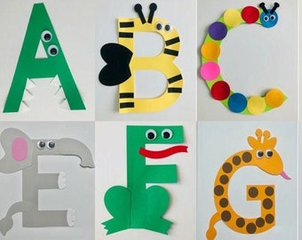 Precut Alphabet Craft Activity for Kids - Etsy