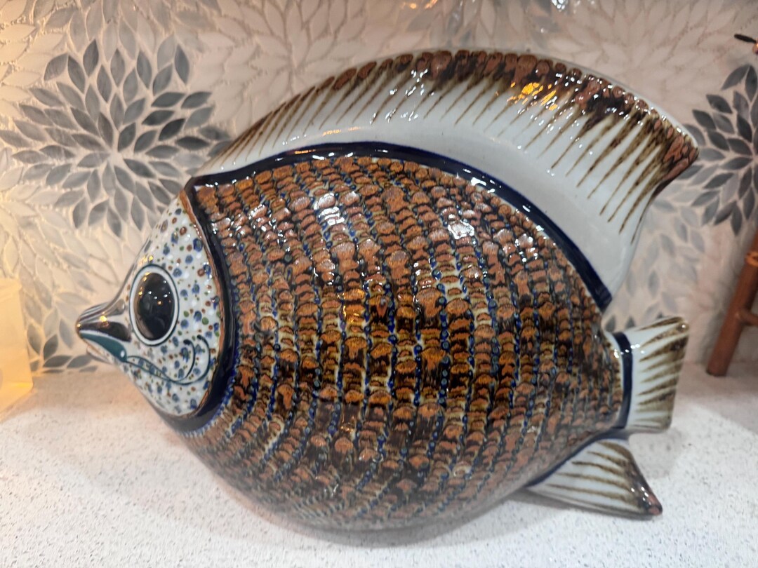 Erandi Mexican Folk Art Pottery Fish - Etsy